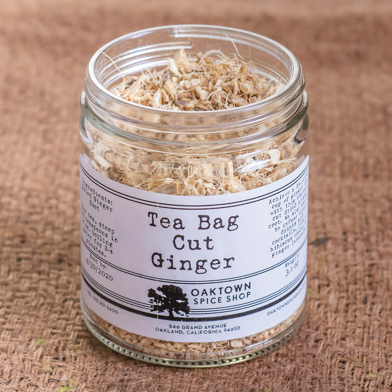 Ginger, Tea Bag Cut – Oaktown Spice Shop